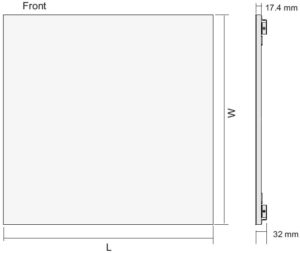 Haichang Frameless LED panel lights 36W, 600x600 2x2Ft Edge-lit DALI
